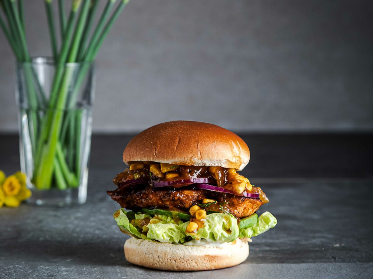 Cowboy Caviar Chicken Burger - Kara Foods